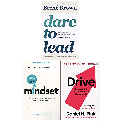 Dare to Lead, Mindset, Drive Daniel Pink 3 Books Collection Set